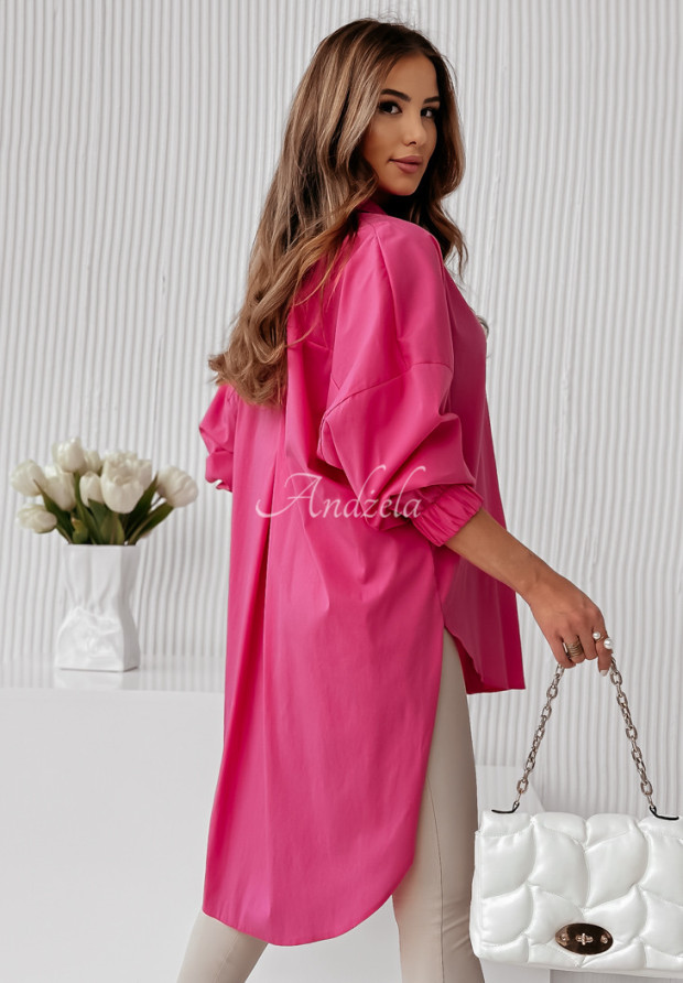 Langes Oversize Hemd All That Matters Rosa - Andżela Online Shop